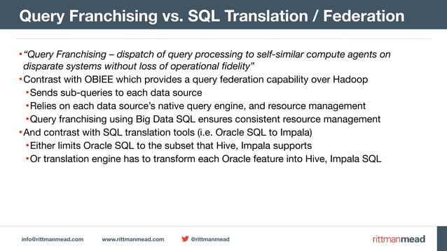 Using Oracle Big Data Sql 30 To Add Hadoop And Nosql To Your Oracle Data Warehouse Ppt