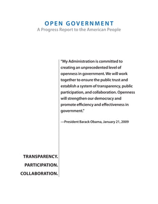 OGI Progress Report to the American People | PDF