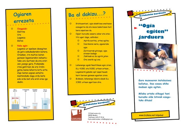 Ogia egiteko errezeta triptiko batean eta pdf | PPT