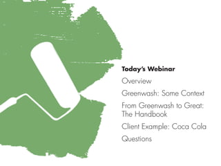 OgilvyEarth Webinar: From Greenwash to Great | PDF