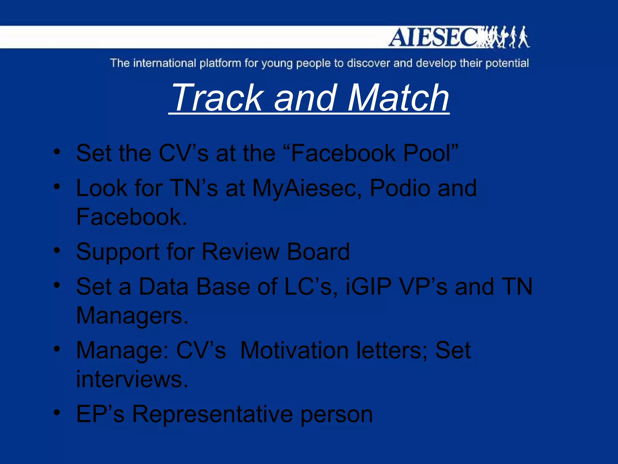 The oGIP flow in AIESEC La Paz | PPT
