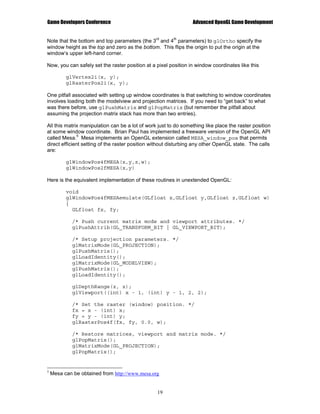 Avoiding 19 Common OpenGL Pitfalls | PDF
