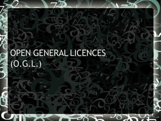 Open General Licence | PPT