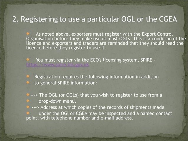 Open General Licence | PPT