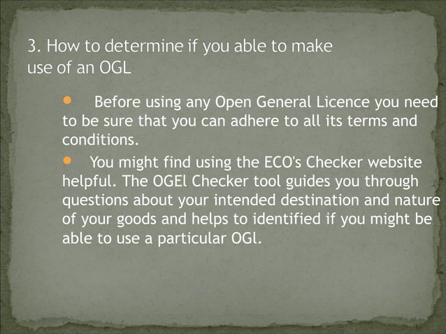 Open General Licence | PPT