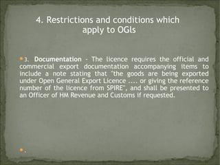 Open General Licence | PPT