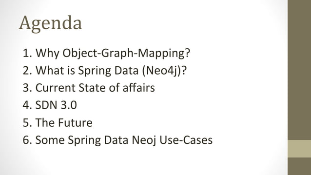 Object Graph Mapping with Spring Data Neo4j 3 - Nicki Watt & Michael ...