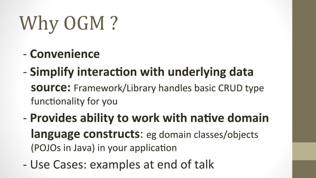 Object Graph Mapping with Spring Data Neo4j 3 - Nicki Watt & Michael ...