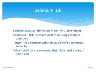Selenium IDE | PPT