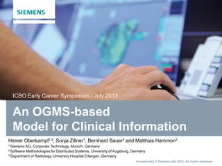 An OGMS-based Model for Clinical Information | PPT
