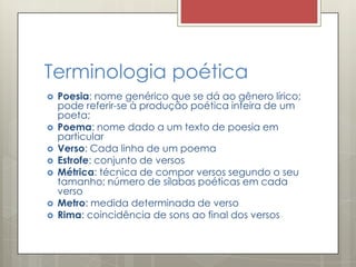 O gênero lírico | PPTX