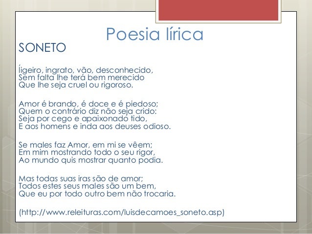 O gênero lírico