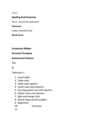 Basic Information of how to use microsoft word | PDF