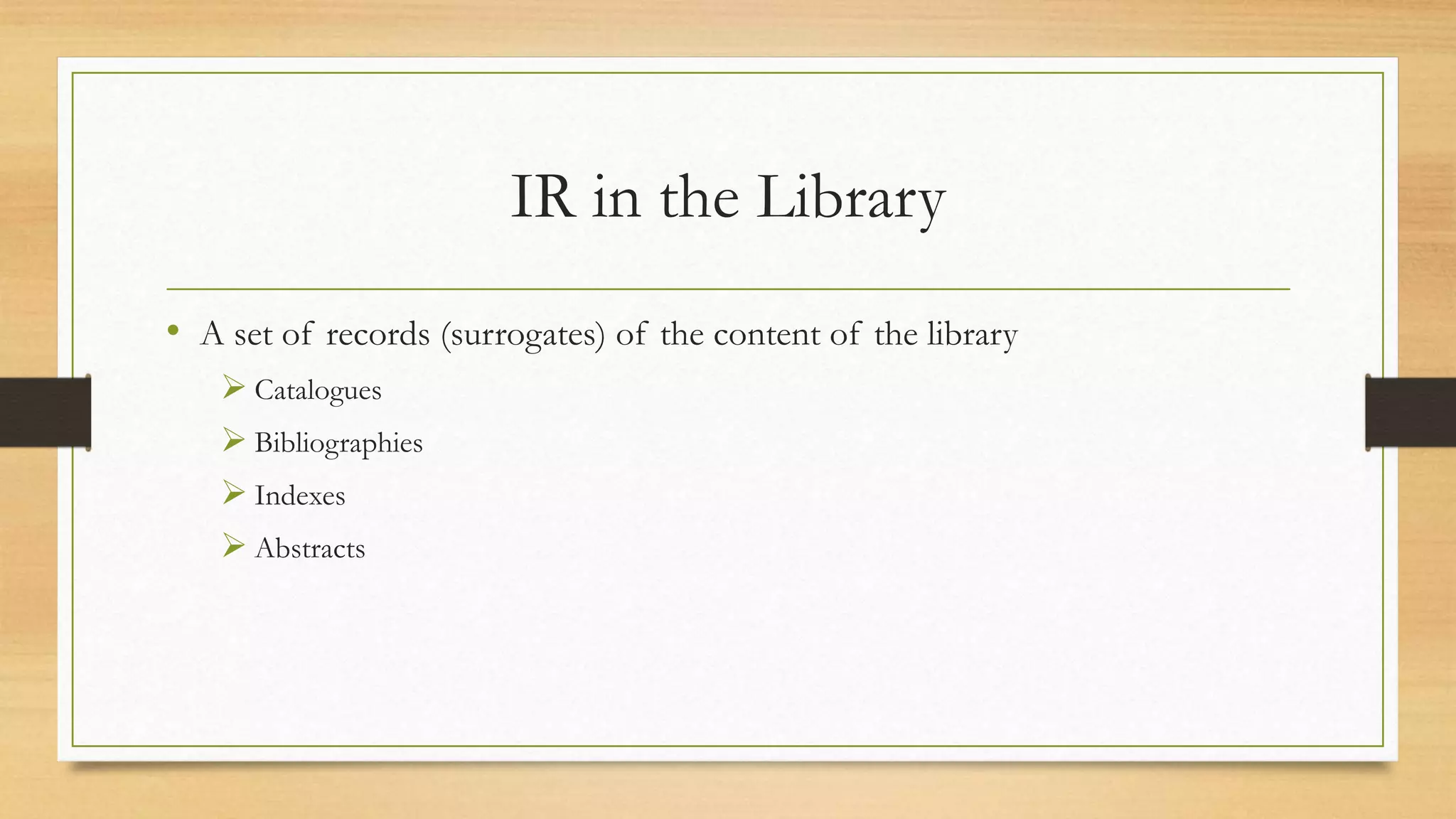 Information retrieval system | PPT