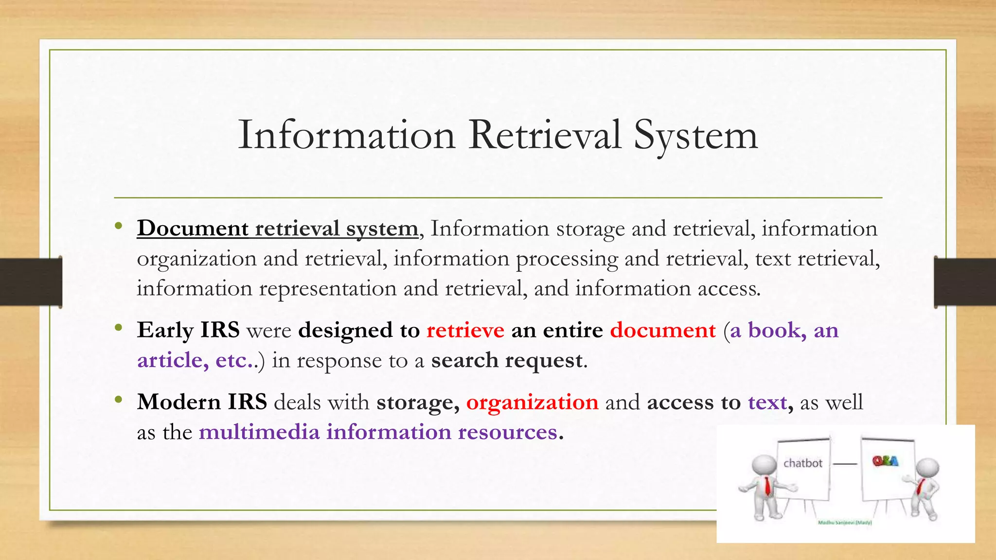 Information retrieval system | PPT