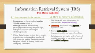 Information retrieval system | PPT