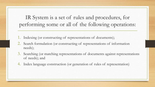Information retrieval system | PPT