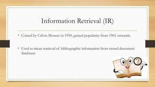 Information retrieval system | PPT