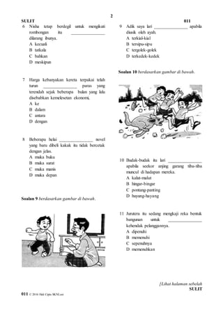 Soalan BM Pemahaman Tahun5 | PDF