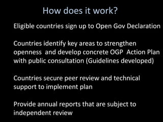 Open Government Partnership, Open Data and FOI – A road map towards ...