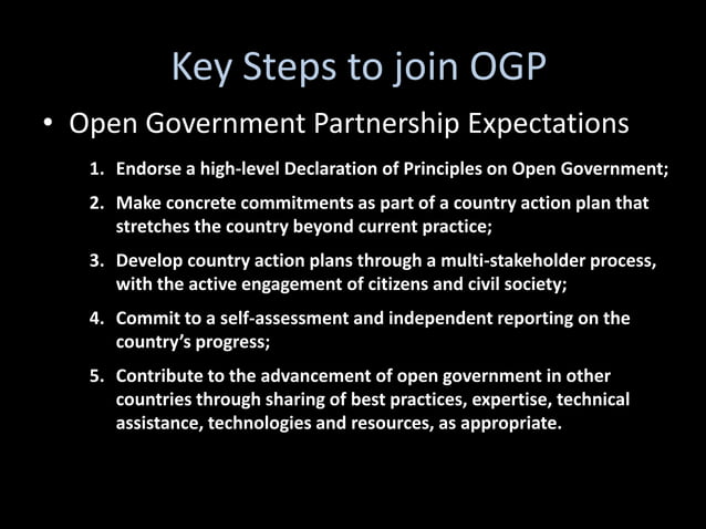 Open Government Partnership, Open Data and FOI – A road map towards ...