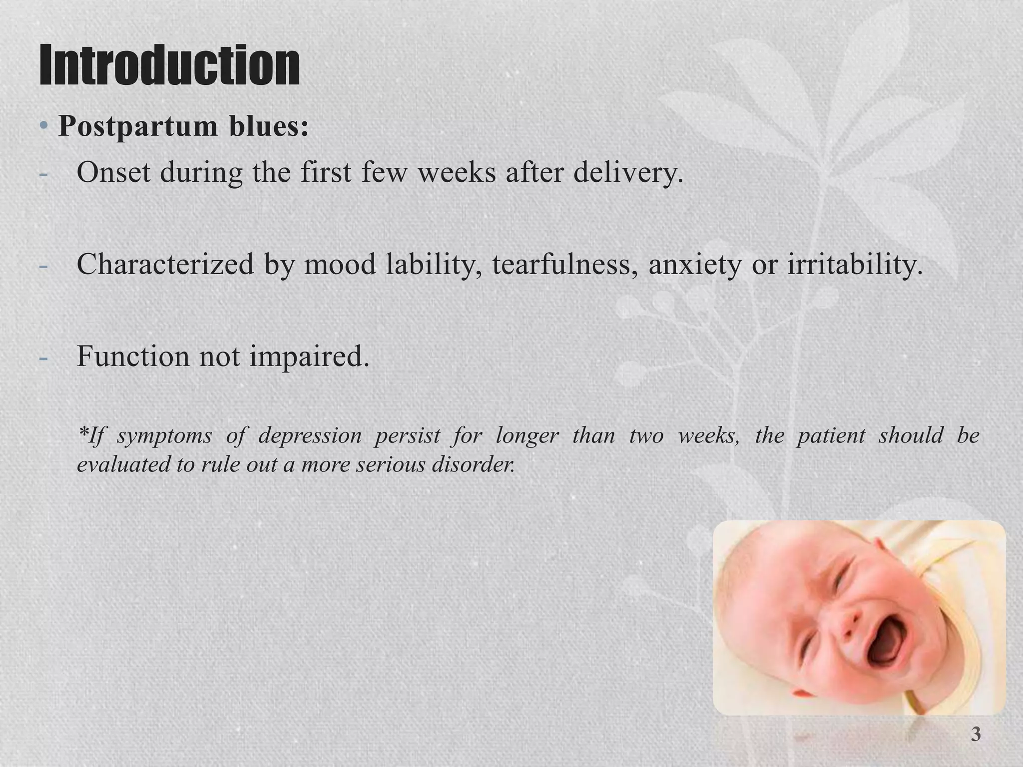 Postpartum psychiatric disorder | PPTX