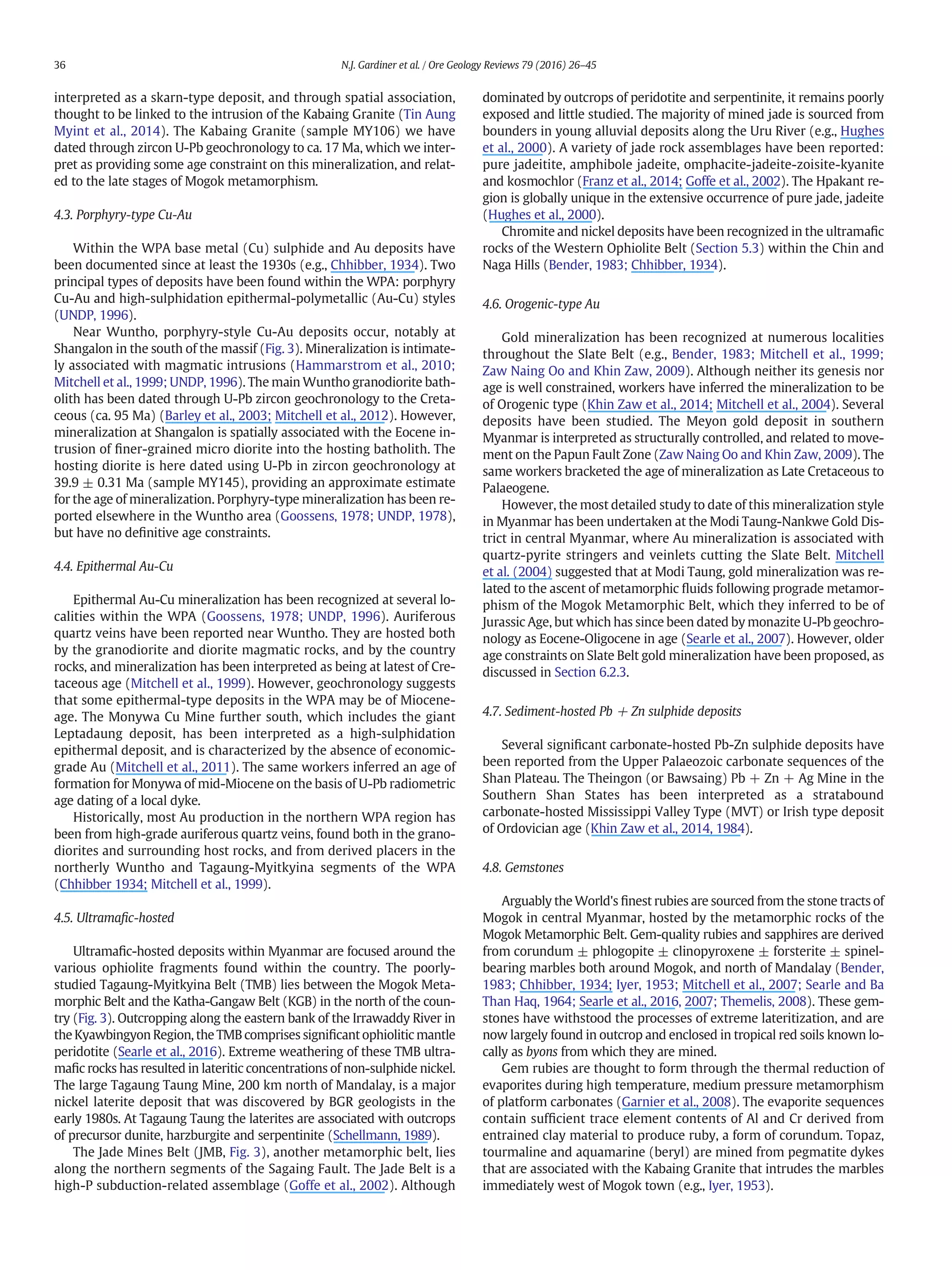 The Tectonic and Metallogenic Framework of Myanmar: A Tethyan mineral ...