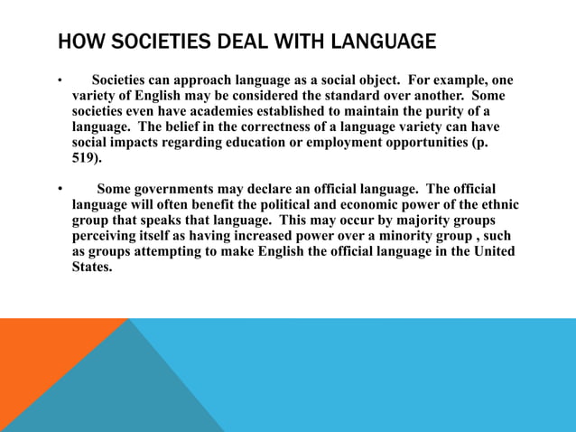 Language in Social Contexts | PPTX