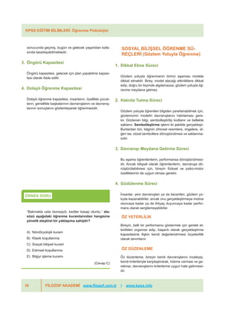 Ogrenmepsikolojisi | PDF