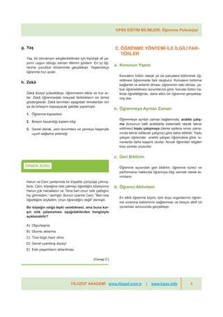 Ogrenmepsikolojisi | PDF