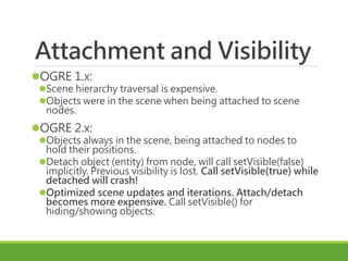 OGRE v2.1 manual - Changes: Objects, Scene & Nodes | PPT