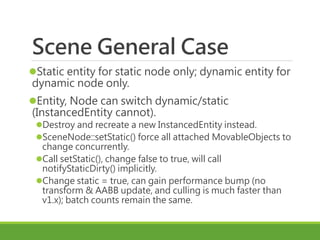 OGRE v2.1 manual - Changes: Objects, Scene & Nodes | PPT