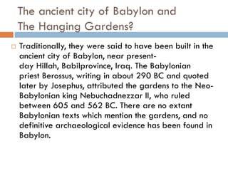 Hanging Gardens of Babylon | PPT