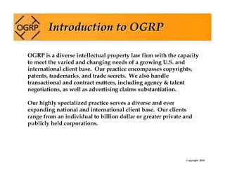 OGRP Introduction to Firm | PPT