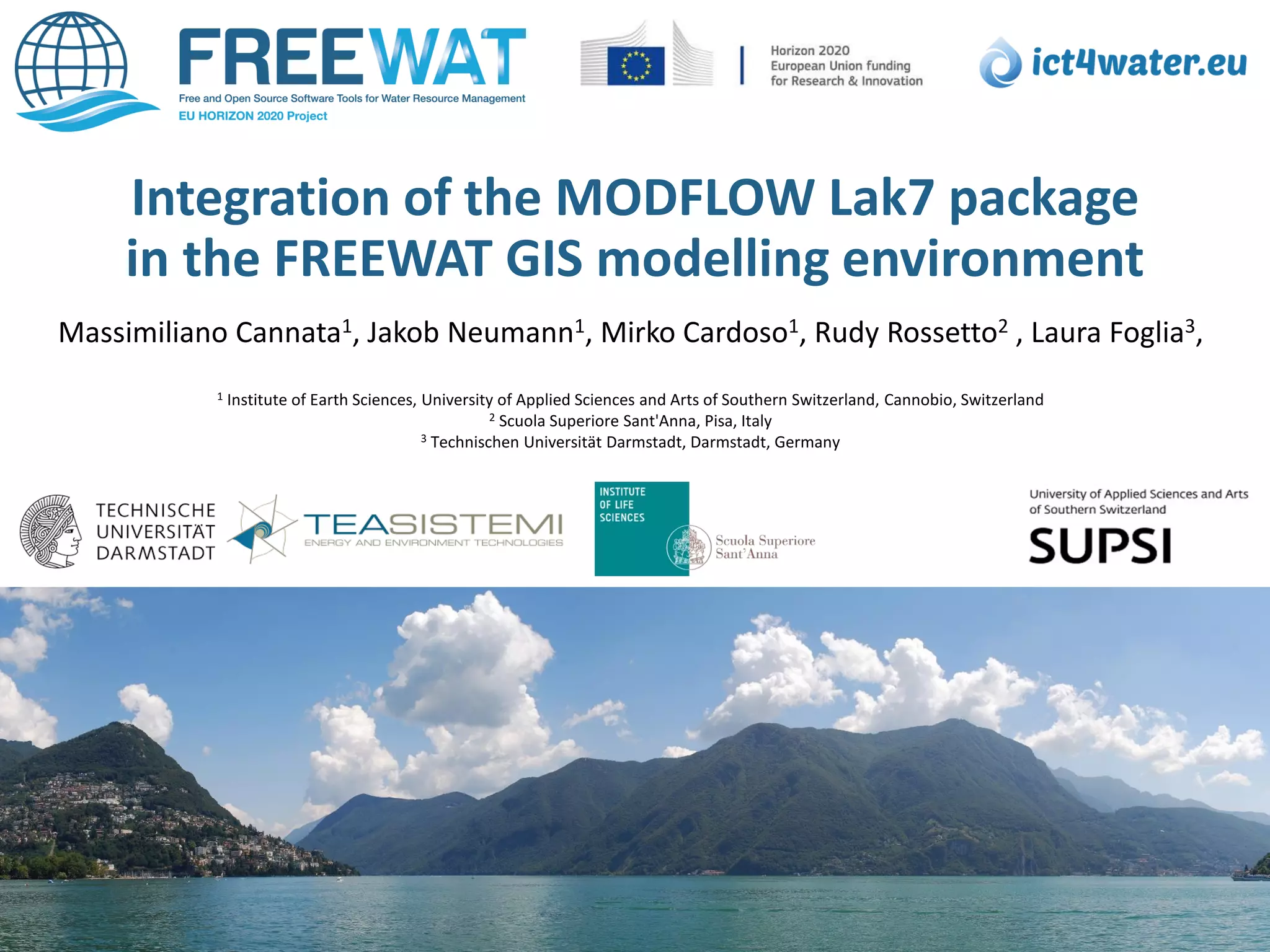 Integration of the MODFLOW Lak7 package in the FREEWAT GIS modelling ...