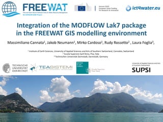 Integration of the MODFLOW Lak7 package in the FREEWAT GIS modelling ...