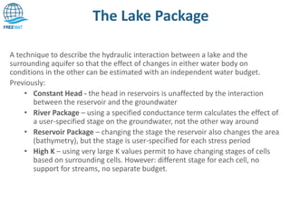 Integration of the MODFLOW Lak7 package in the FREEWAT GIS modelling ...