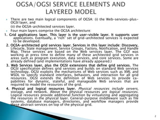 Ogsa ogsi service elements and layered model | PPTX