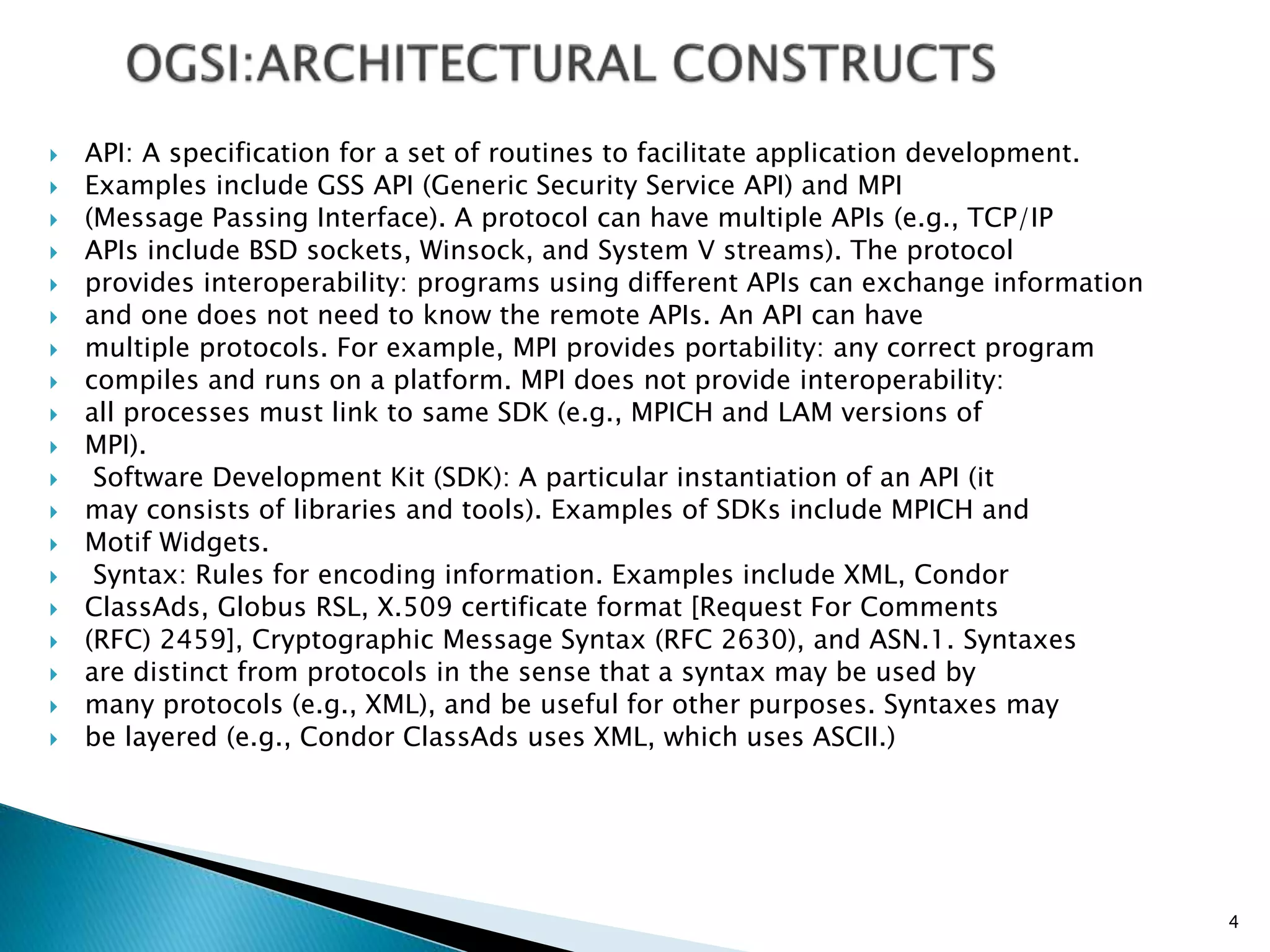 Ogsi architectural constructs | PPTX | Programming Languages | Computing