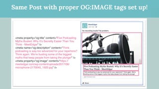Social Media and Open Graph Tags! | PPT