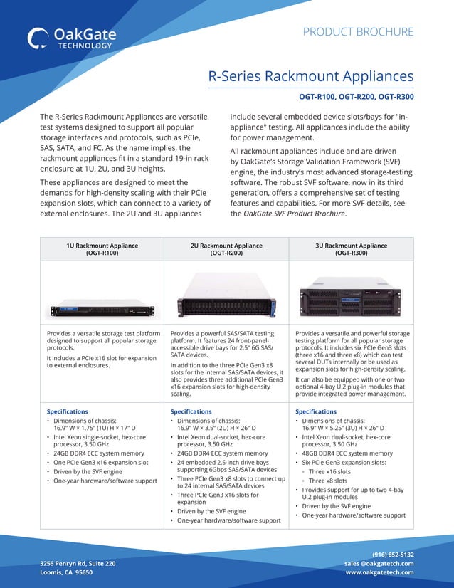 Ogt r series-appliances_brochure_aug2017 | PDF | Computer Peripherals | Computing