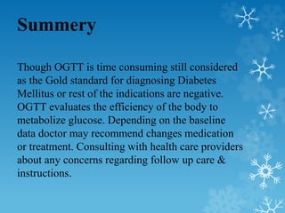 Oral Glucose Tolerance Test | PPTX