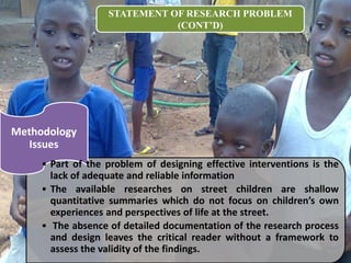 spatial Pattern and Determinants of Child Streetism in Oyo State | PPT