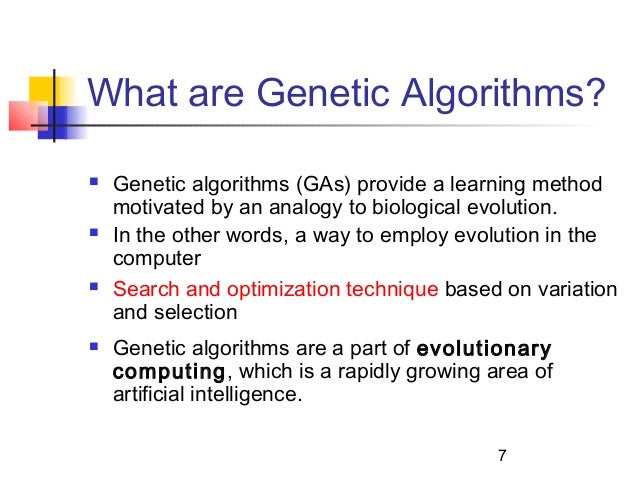 Genetic Algorithms