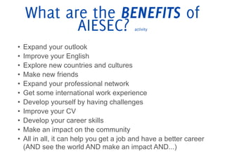 Effective AIESEC info sessions | PDF