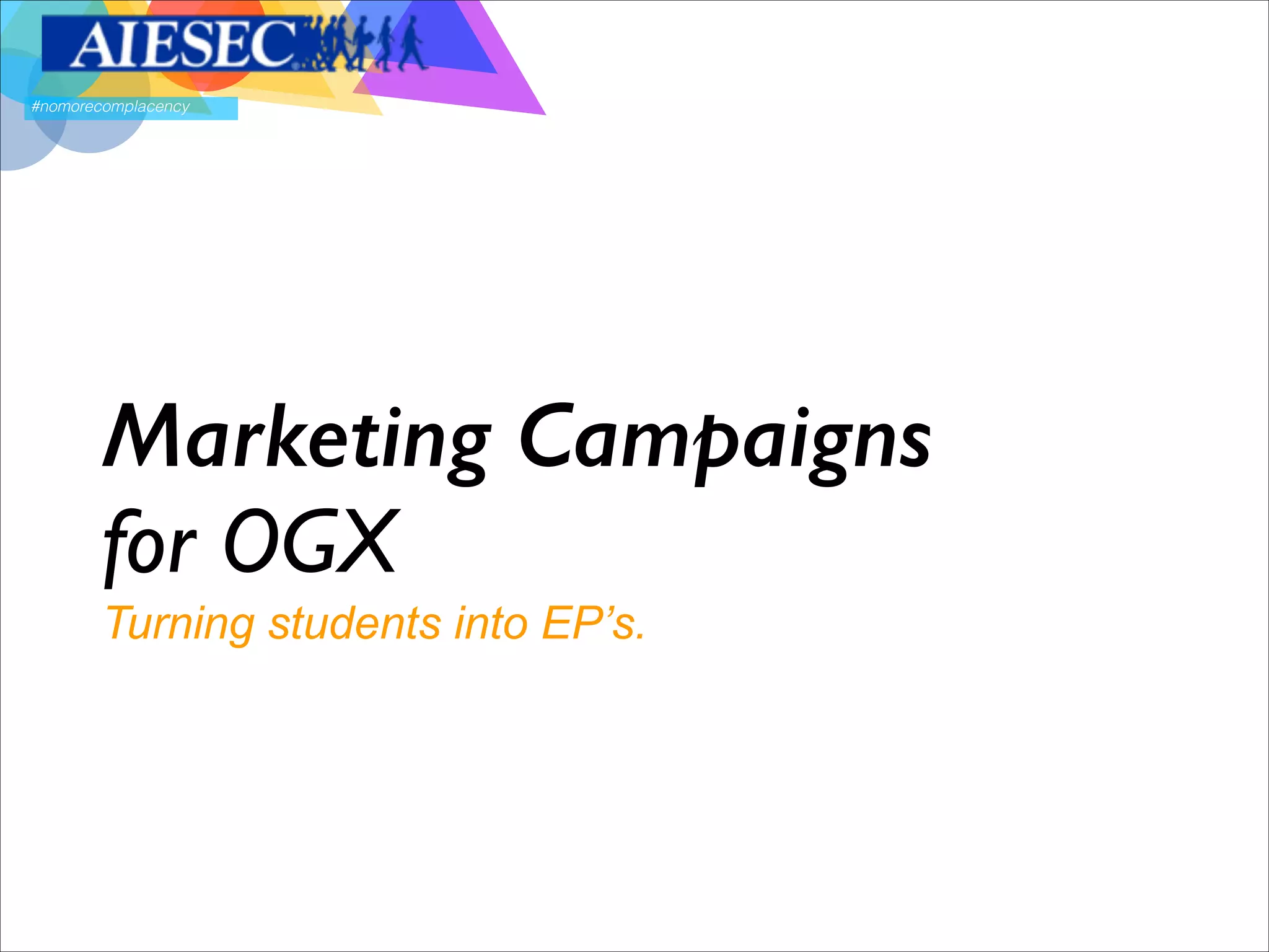 Outgoing Exchange Marketing Campaigns | PDF