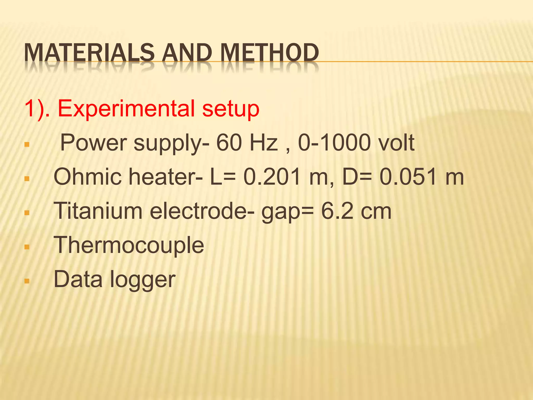 Ohmic heating | PPTX