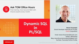 AskTOM Office Hours - Dynamic SQL in PL/SQL | PPT | Free Download