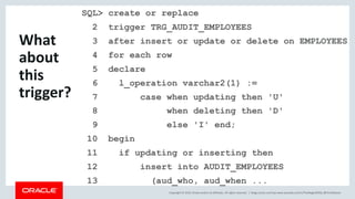 AskTOM Office Hours on Database Triggers | PPT