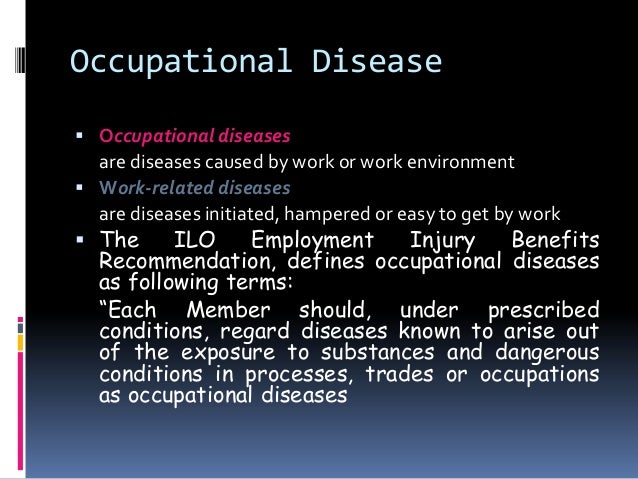 Occupational Diseases International List - atatun
